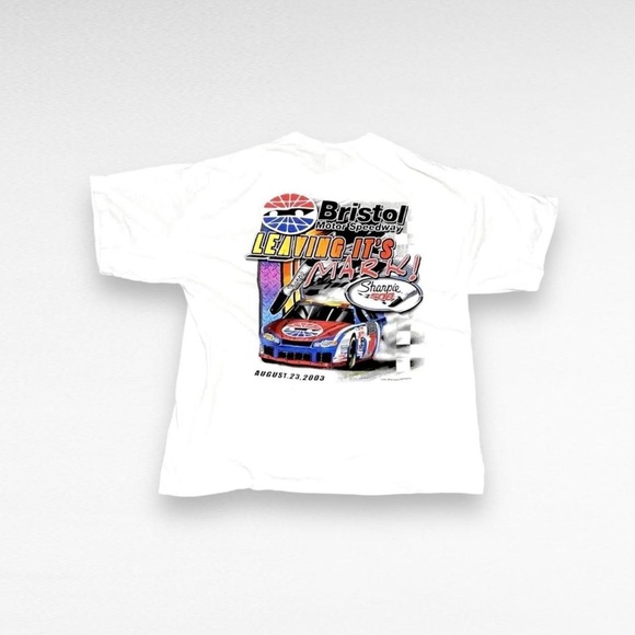 Nascar | Shirts | Rare Vintage Y2k Nascar X Sharpie White Double Sided ...